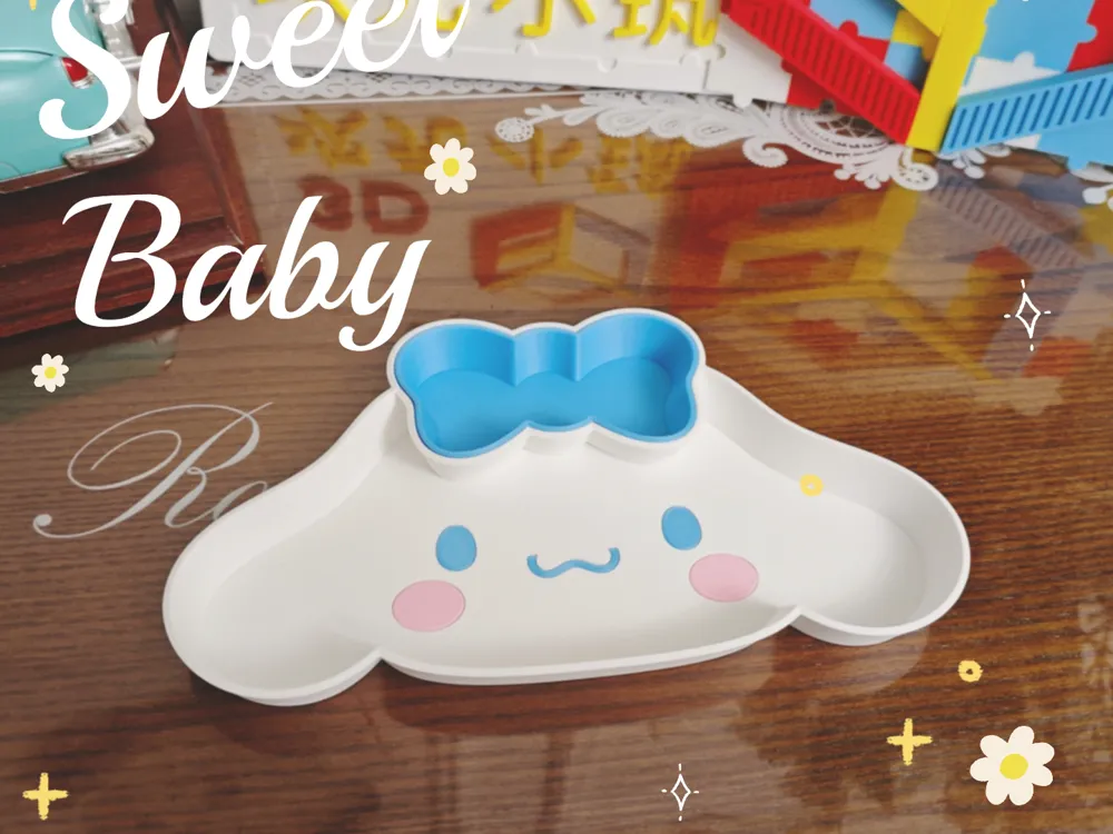 Cute Cinnamoroll Storage Tray Candy Tray Storage Box Snack Tray Double ...