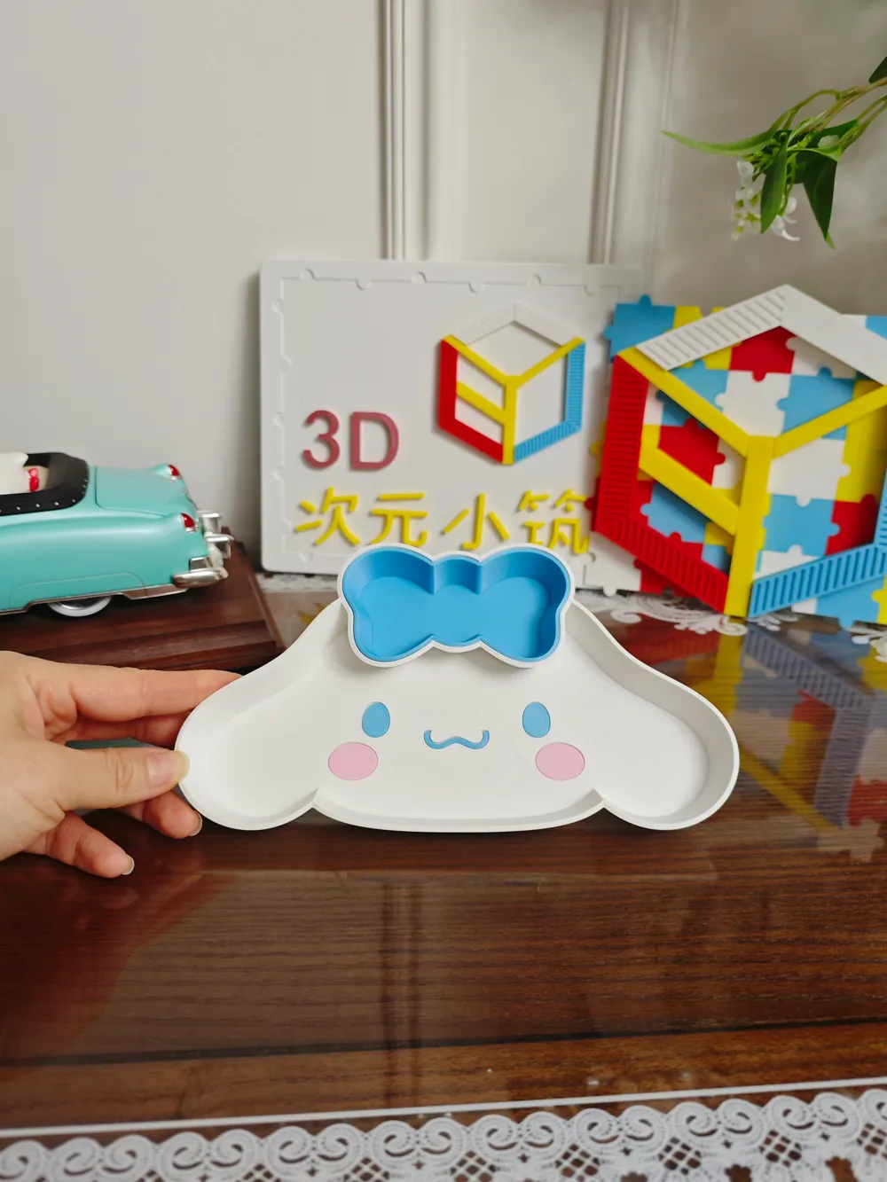 Cute Cinnamoroll Storage Tray Candy Tray Storage Box Snack Tray Double ...