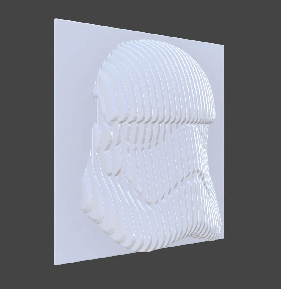 Layered Clone Trooper Relief - Free 3D Print Model - MakerWorld