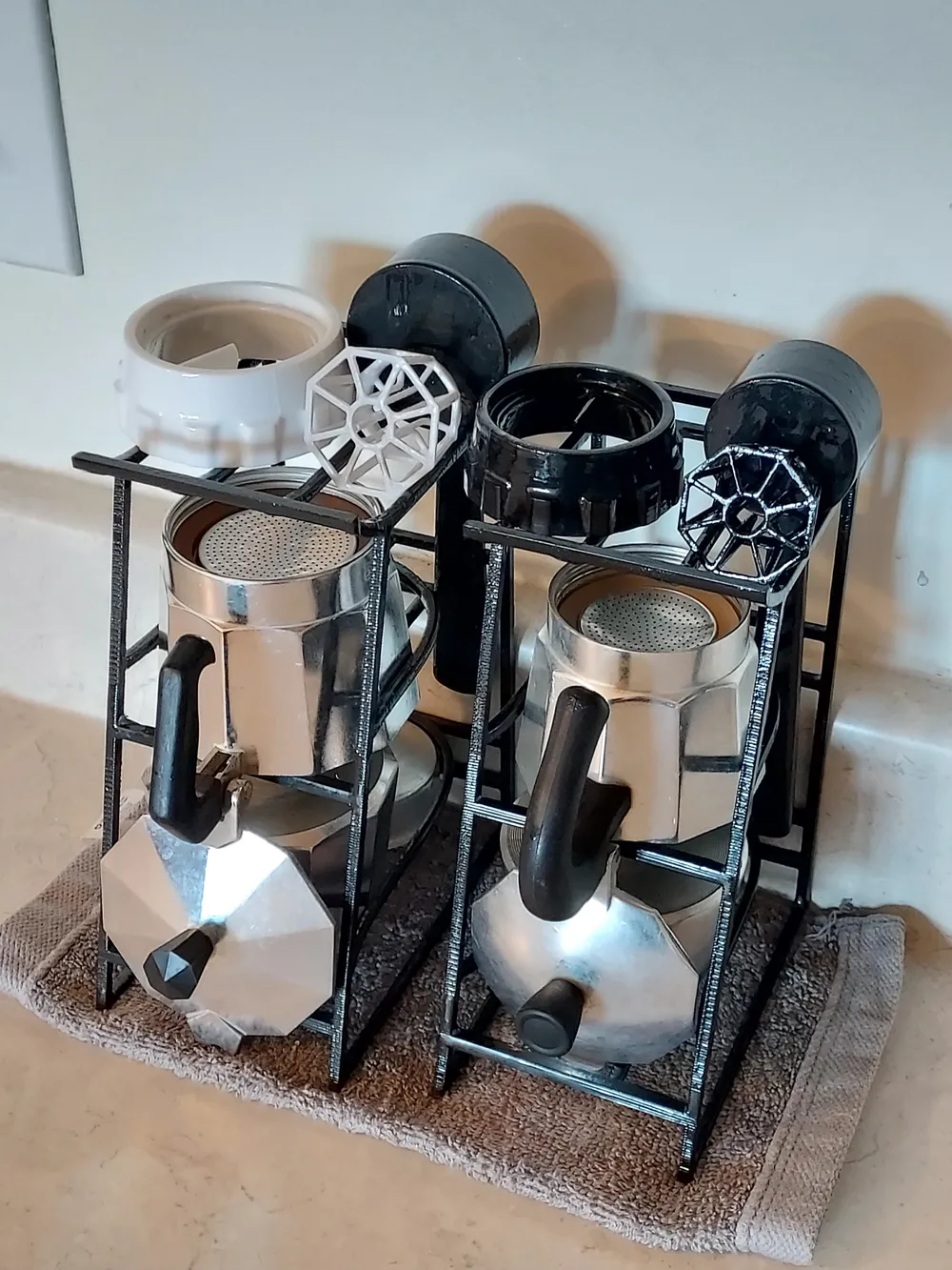 Moka Pot Drying Tower (2-cup & 3-cup) by T8OASTER MakerWorld: Download ...