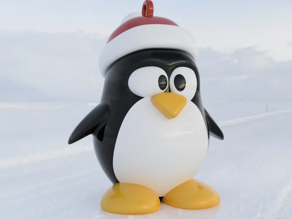 Crystal tux (linux penguin) Christmas decor - Free 3D Print Model ...