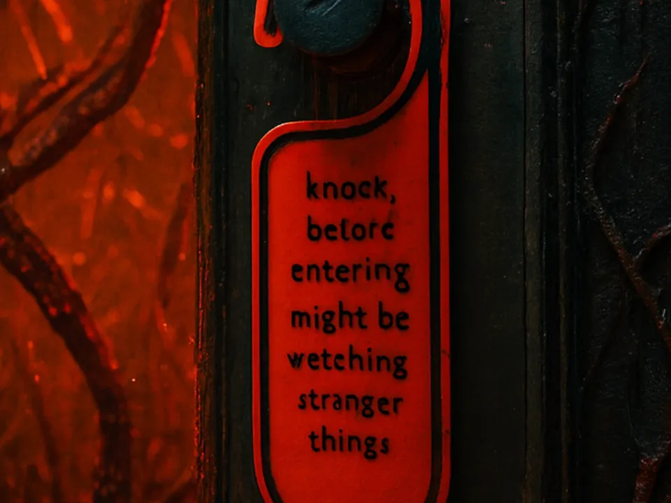 Knock before entering Stranger Things sign - Free 3D Print Model ...