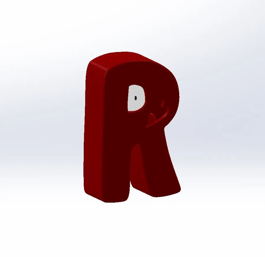 Letter R Alphabet Lore - Free 3D Print Model - MakerWorld