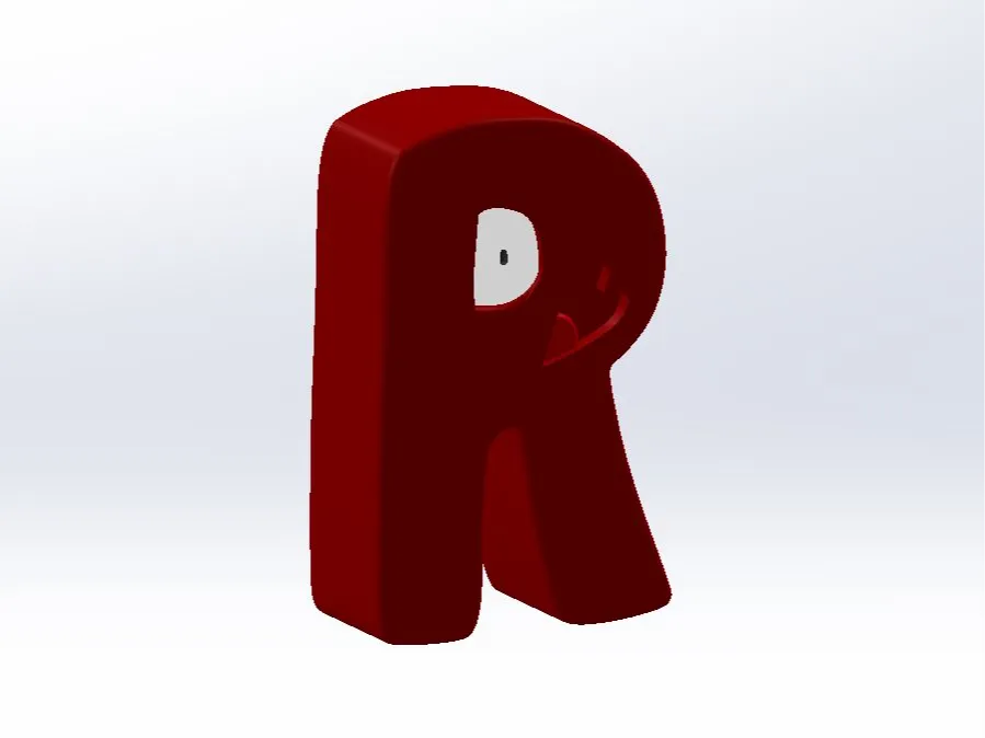 Letter R Alphabet Lore - Free 3D Print Model - MakerWorld