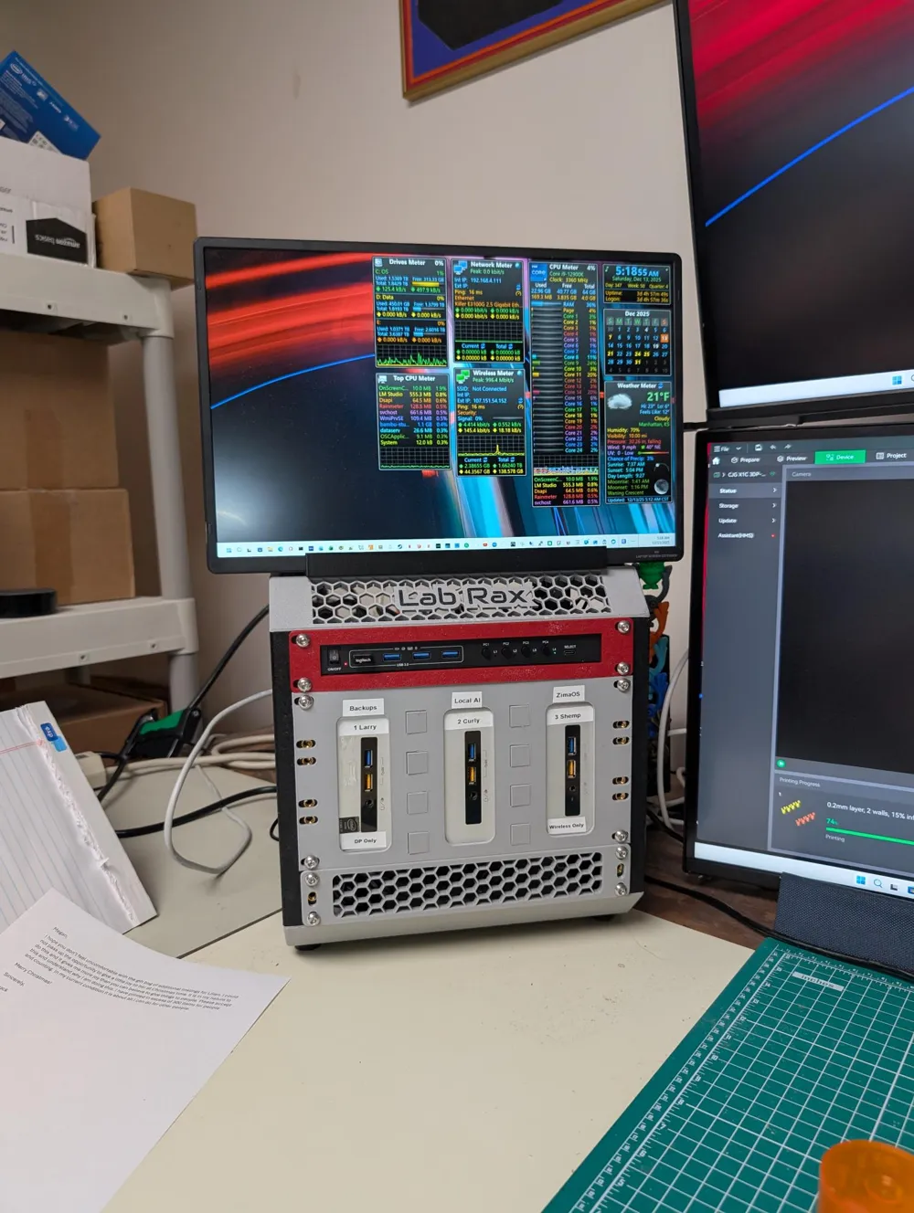 Monitor mount for Lab Rax server rack - Free 3D Print Model - MakerWorld