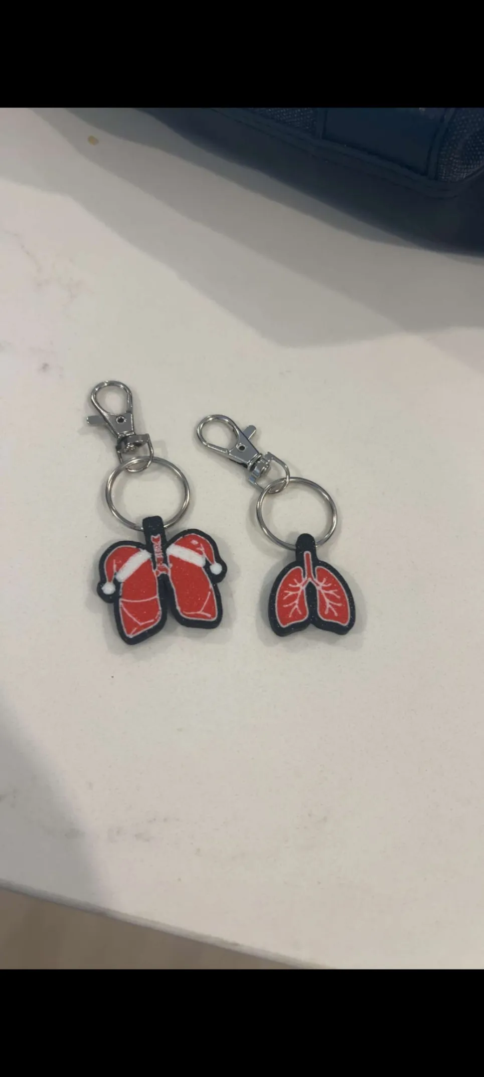 Lung / Christmas Lung Keychains - Santa Hat by Cohens Customs ...