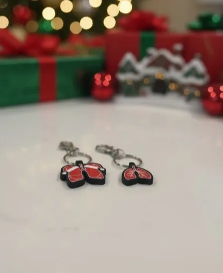 Lung / Christmas Lung Keychains - Santa Hat by Cohens Customs ...