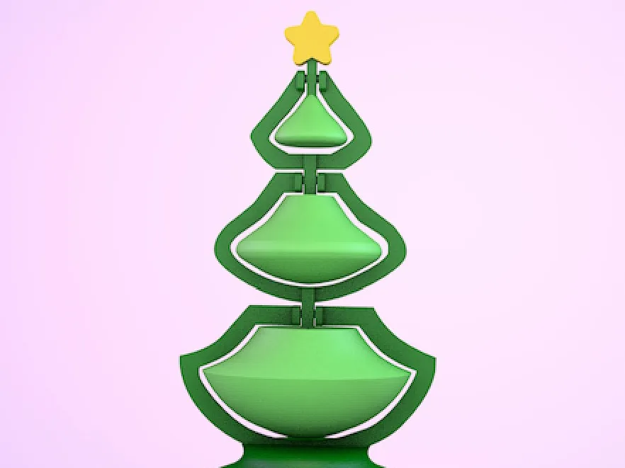 Articulated Balancing Christmas Tree - Free 3D Print Model - MakerWorld