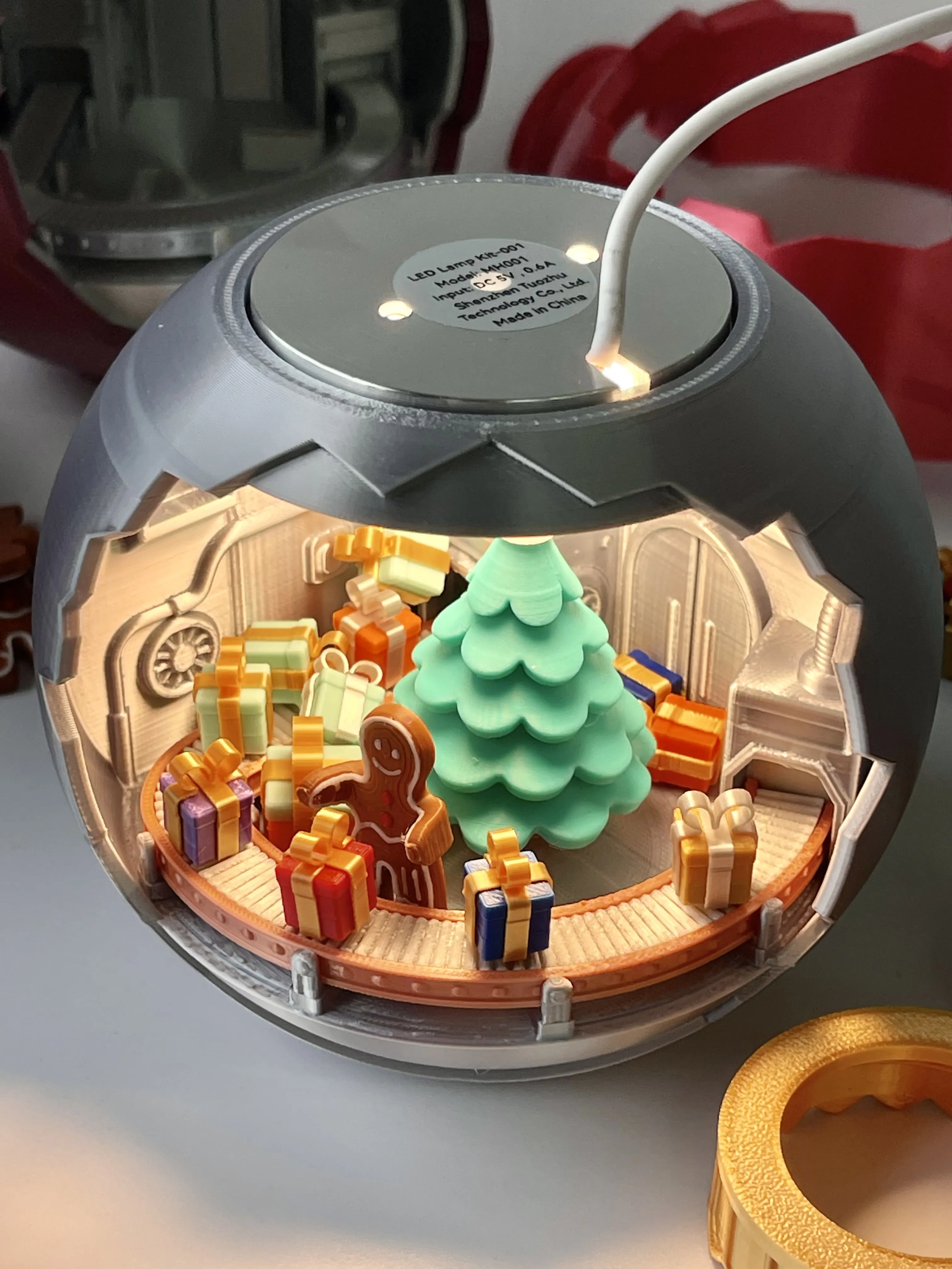 Magical Christmas Gift Factory Globe，No AMS - Free 3D Print Model ...