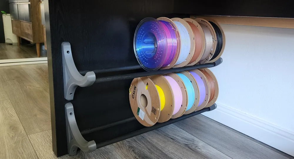 Wall mount filament rack - Free 3D Print Model - MakerWorld