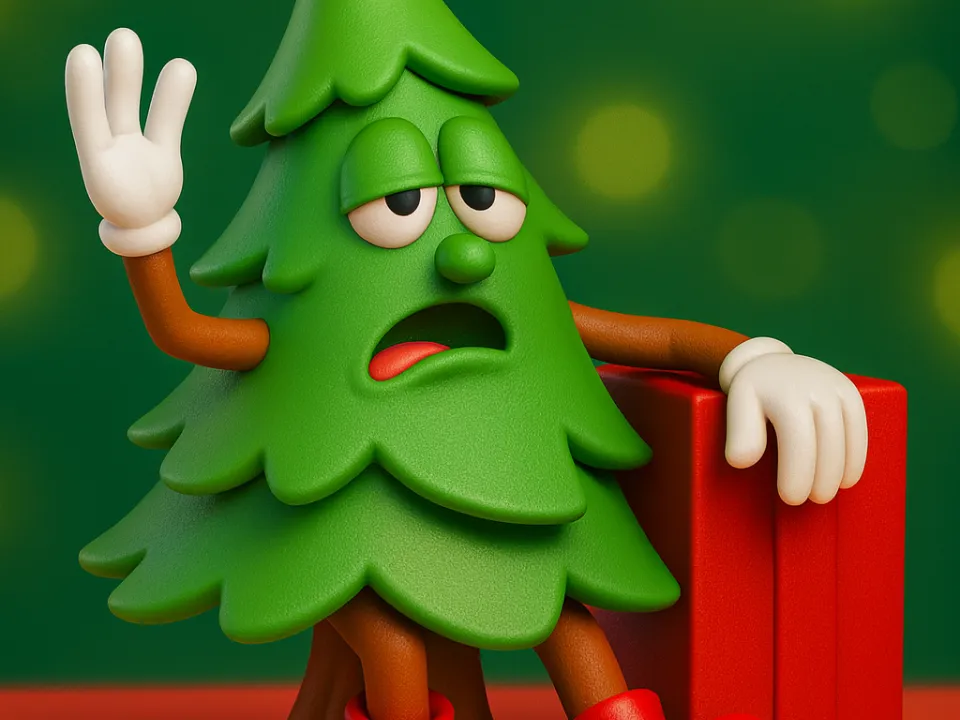 Tired Christmas Tree – Funny Holiday Decoration - Free 3D Print Model ...