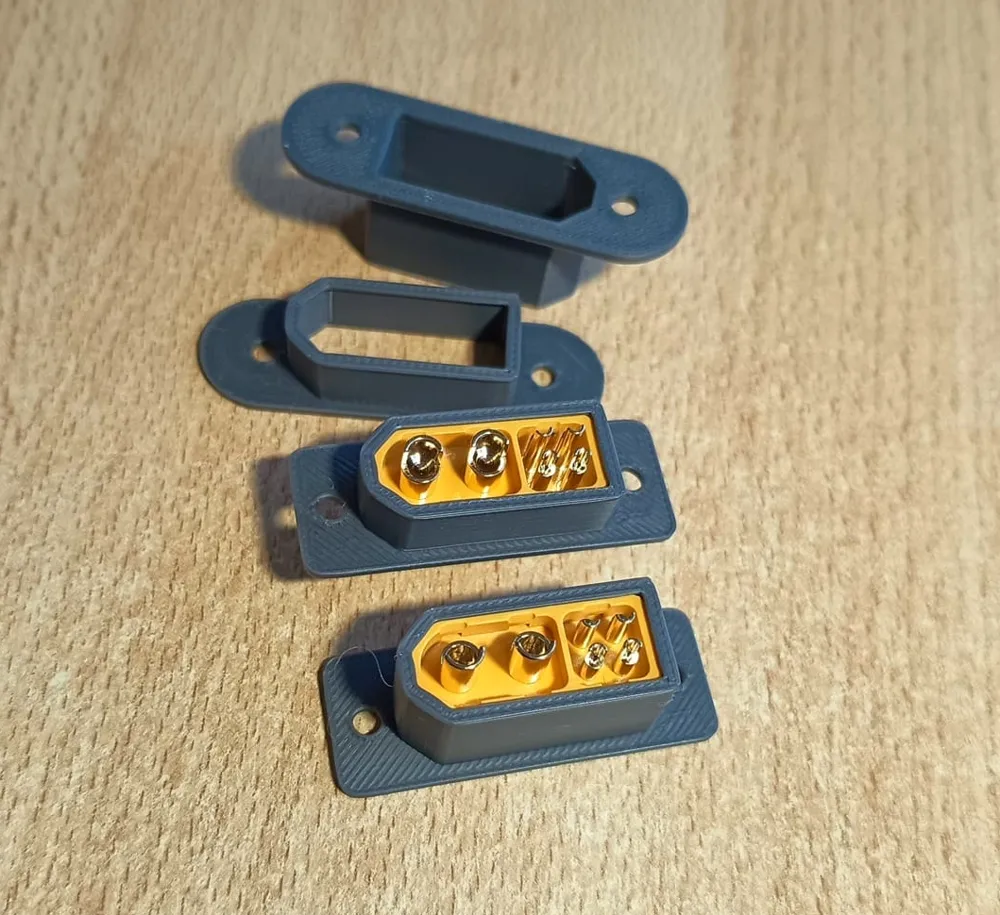 XT60 2+4 Mount, male and female - Free 3D Print Model - MakerWorld