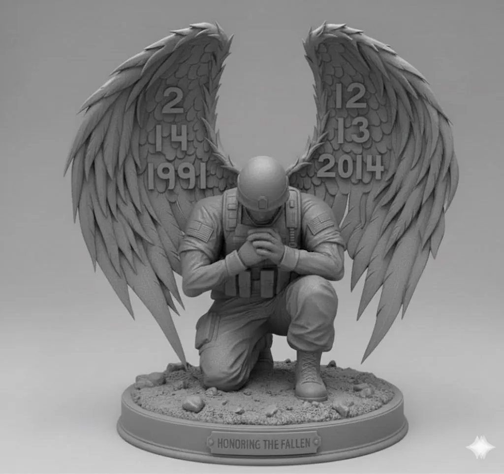 Honoring The Fallen: Commemorative Soldier Statue - Free 3D Print Model ...