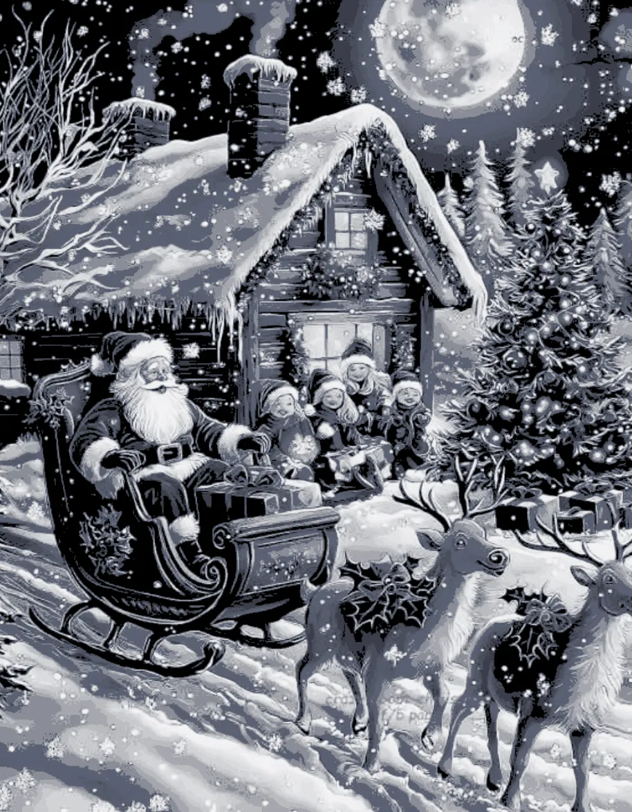 Hueforge christmas santa - Free 3D Print Model - MakerWorld