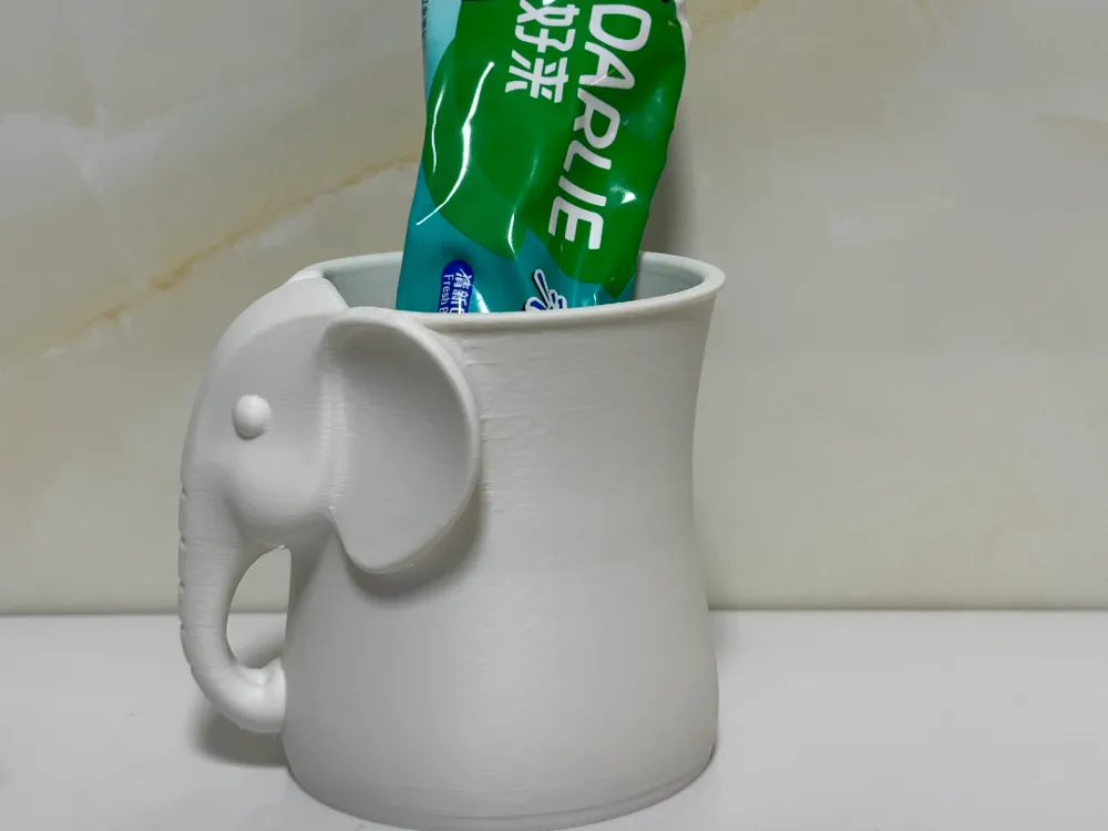 Elephant Toothpaste Bucket - Free 3D Print Model - MakerWorld