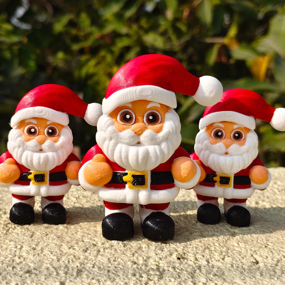 FLEXI TINY SANTA CLAUS - Free 3D Print Model - MakerWorld