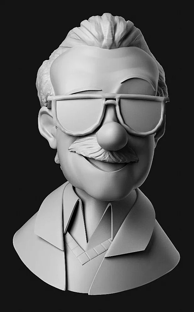 Stan Lee Bust - Free 3D Print Model - MakerWorld