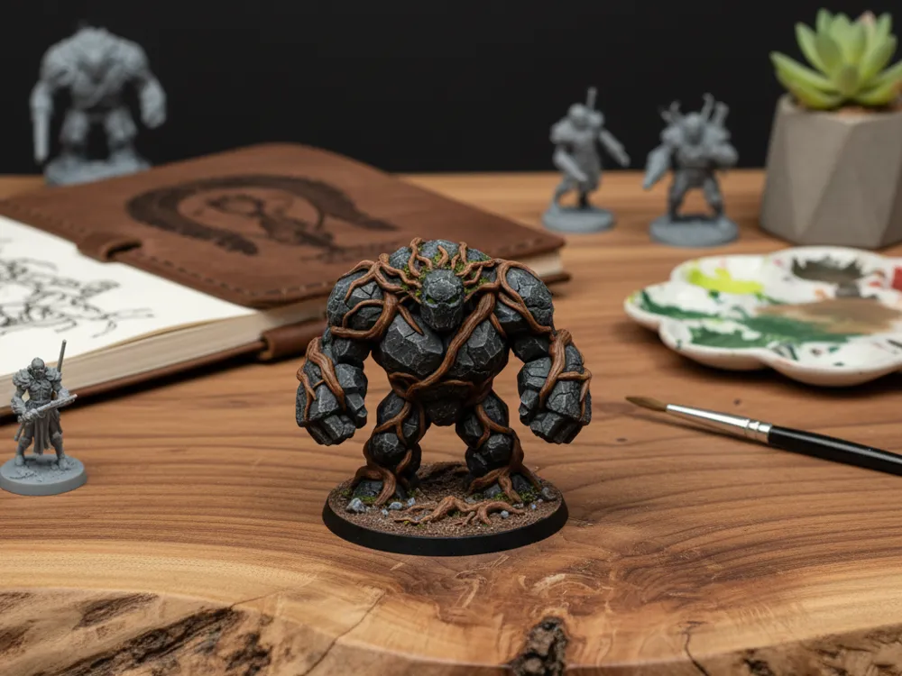 Ancient Stone Guardian – Fantasy Rock Golem - Free 3D Print Model ...