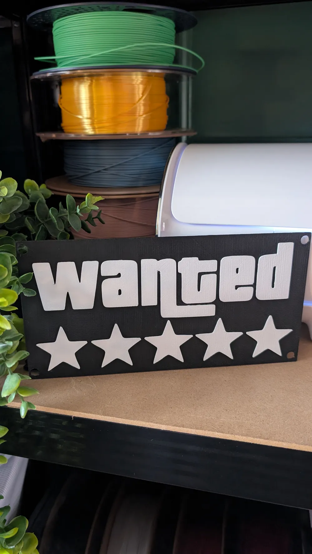 GTA Wanted Door Sign/ Wall Art - Free 3D Print Model - MakerWorld