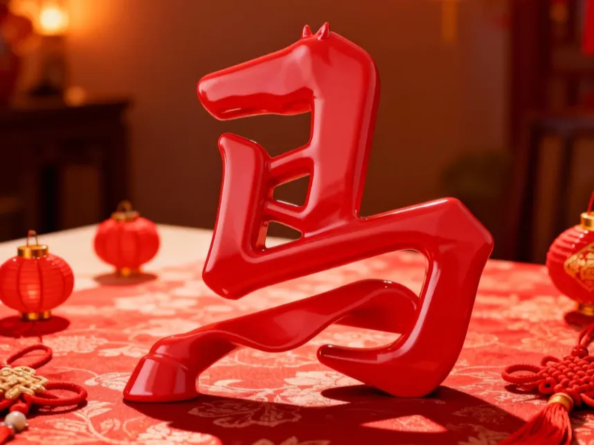 Pioneer Horse Text Sculpture Ornament - Free 3D Print Model - MakerWorld