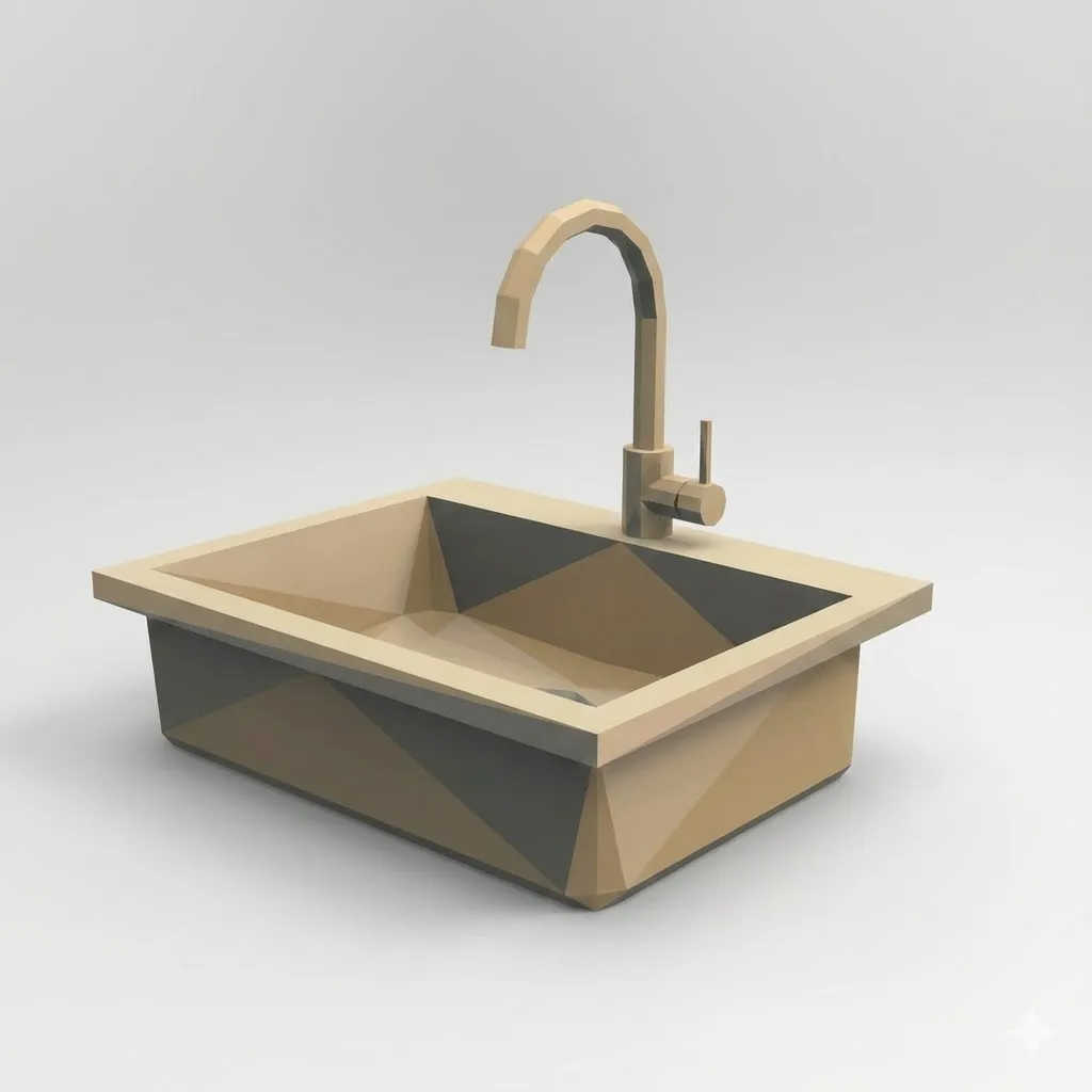 Low Poly Sink with Faucet 3D Model by LowPolyFigures MakerWorld ...