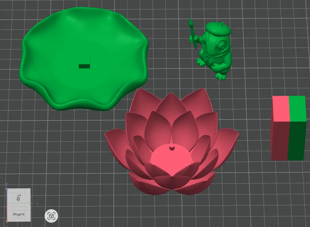 Frog Artist on Lily Pad - Free 3D Print Model - MakerWorld