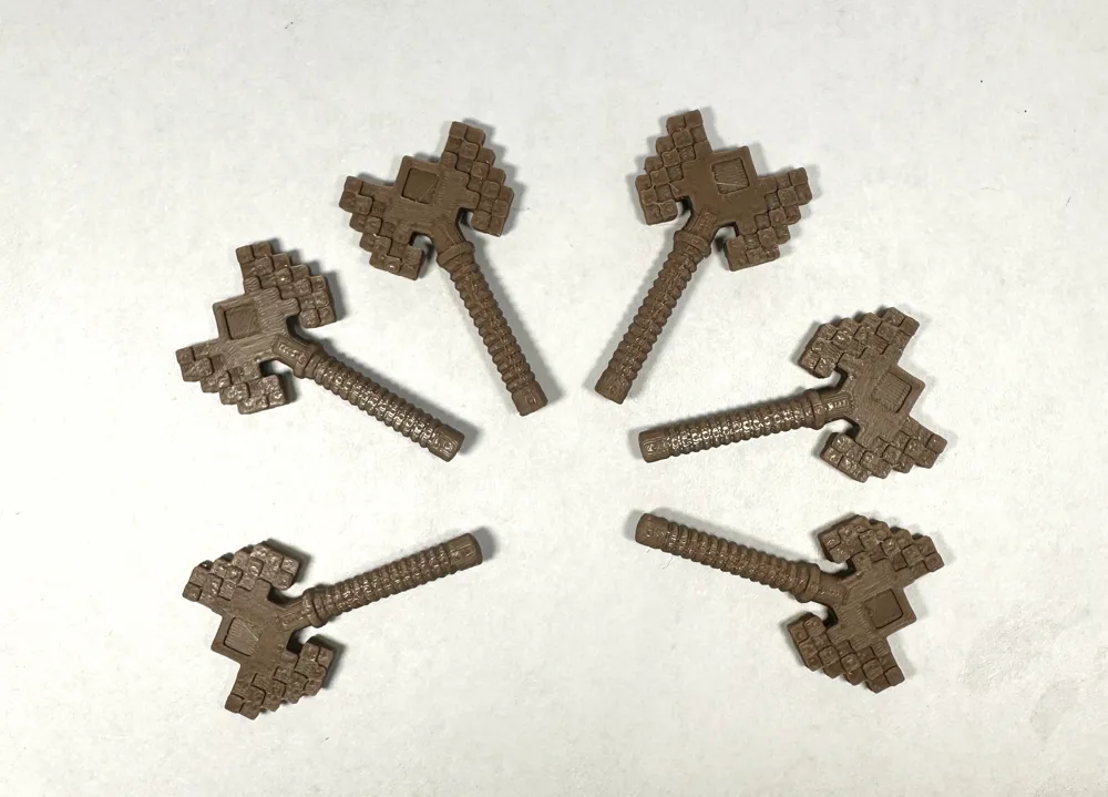 Minecraft Weapon Axe (Lego Minifigure Compatible) - Free 3D Print Model ...
