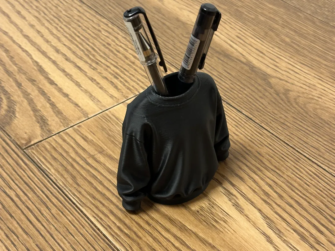 Sweatshirt Pen Holder Storage Bin - Free 3D Print Model - MakerWorld