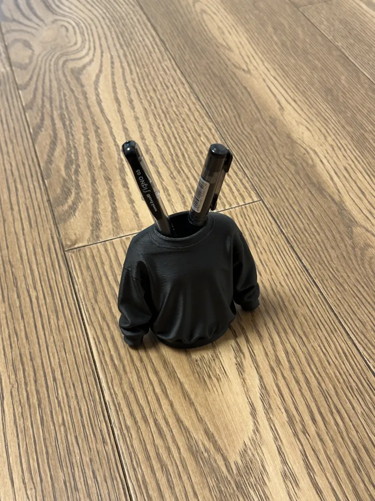 Sweatshirt Pen Holder Storage Bin - Free 3D Print Model - MakerWorld