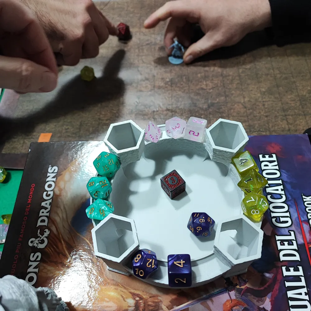 A centerpiece dice launcher - Free 3D Print Model - MakerWorld