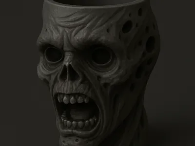 skull pot - Free 3D Print Model - MakerWorld