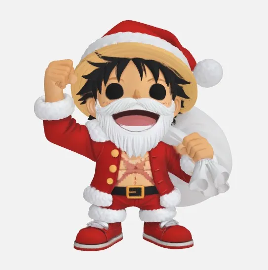 Santa Luffy xmas vers. funko - Free 3D Print Model - MakerWorld