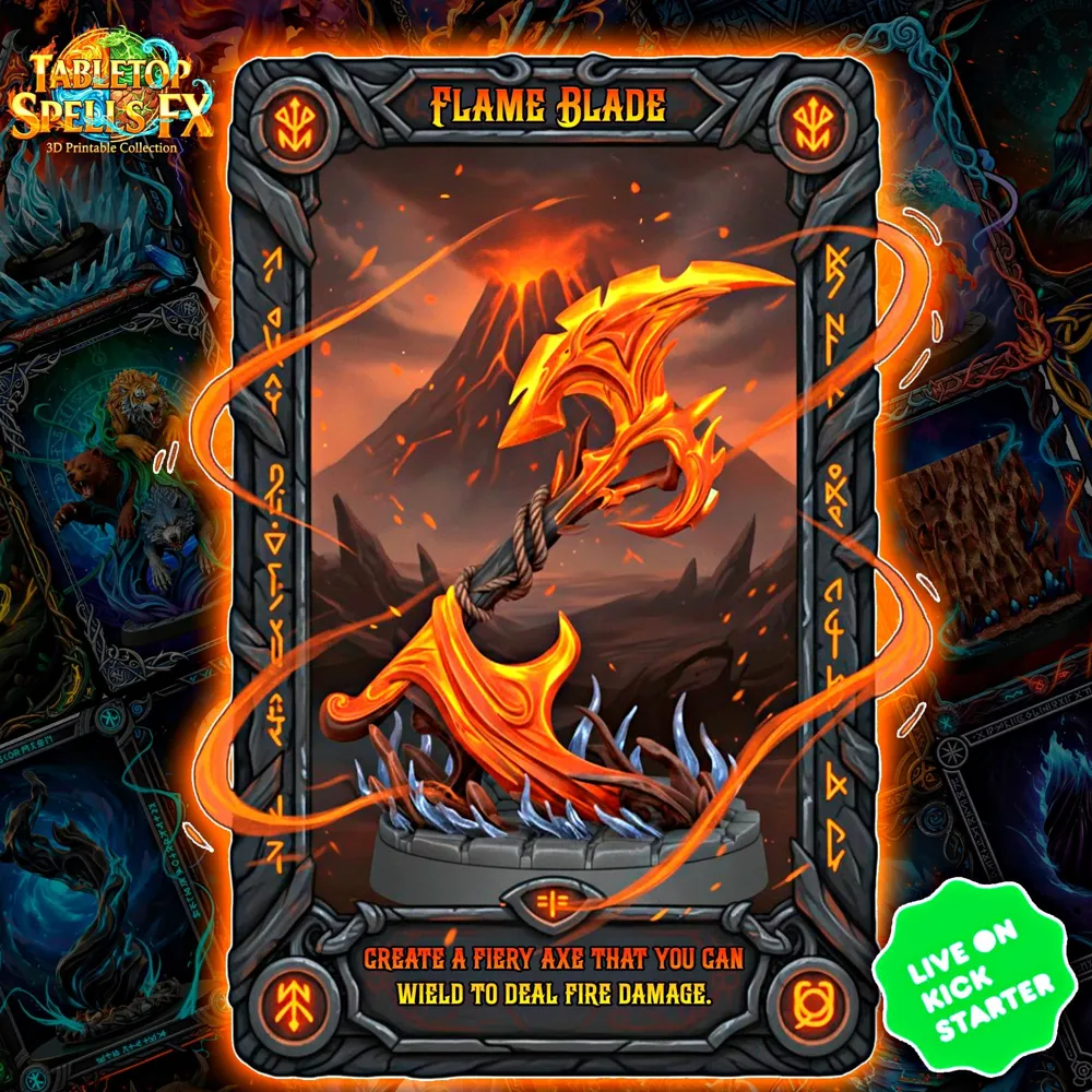Flame Blade – Free Spell FX (3D Printable) by MiniForge MakerWorld ...