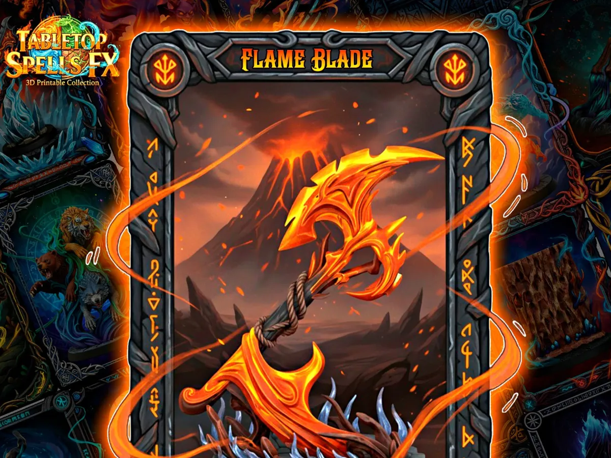 Flame Blade – Free Spell FX (3D Printable) by MiniForge MakerWorld ...