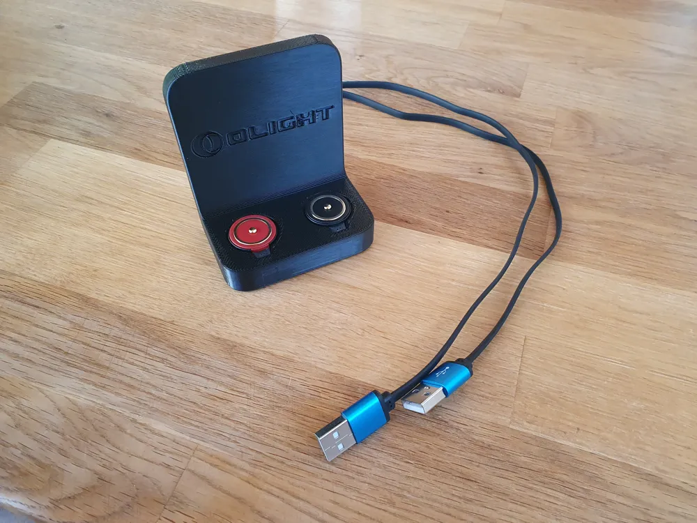 Olight Charger dual Flashlight holder - Free 3D Print Model - MakerWorld