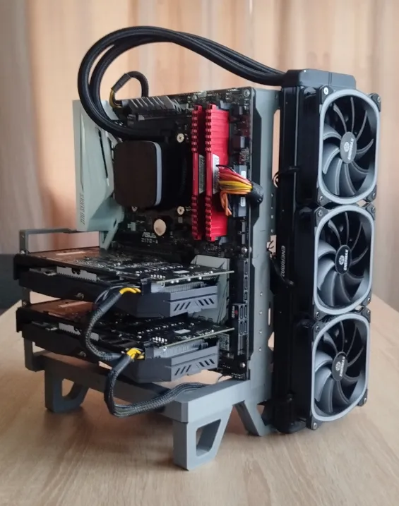 Open Frame PC Case ATX - Free 3D Print Model - MakerWorld
