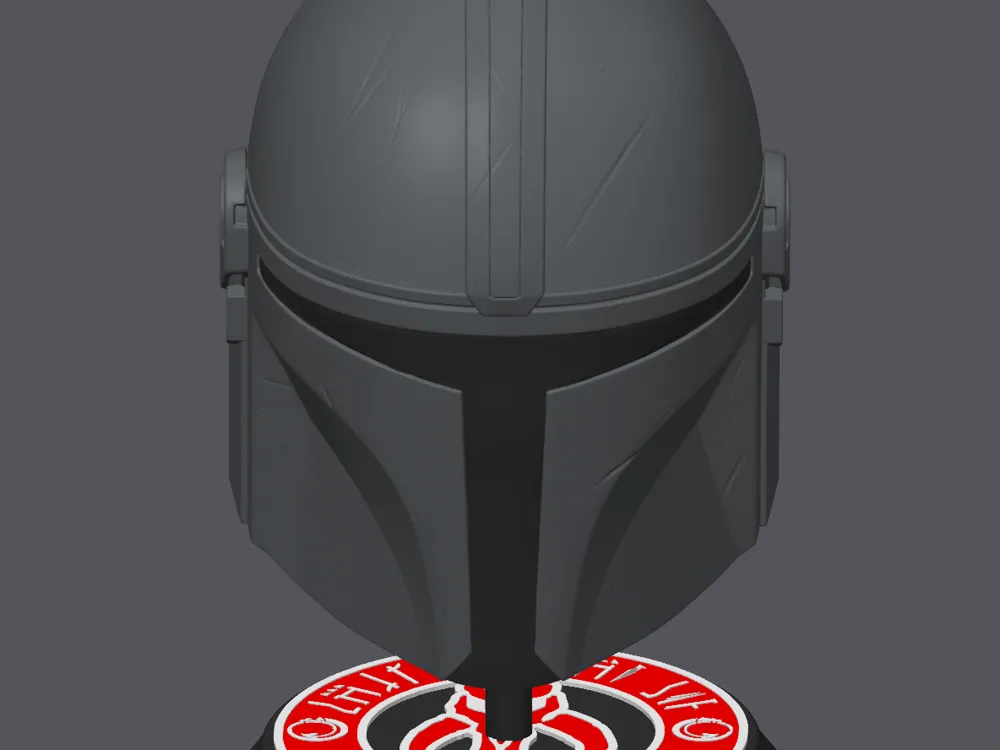 The Mandalorian Helmet AMS Ready Display - Free 3D Print Model - MakerWorld