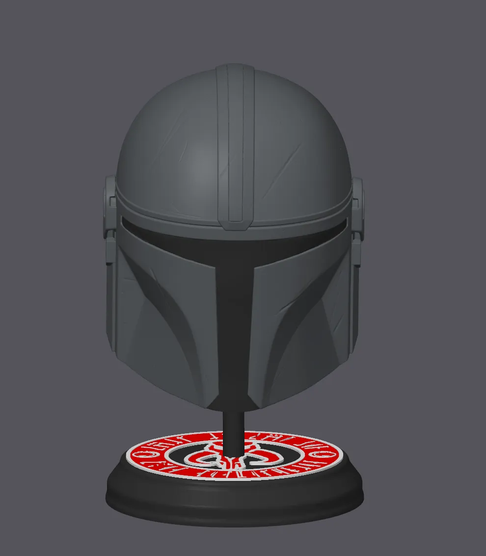 The Mandalorian Helmet AMS Ready Display - Free 3D Print Model - MakerWorld