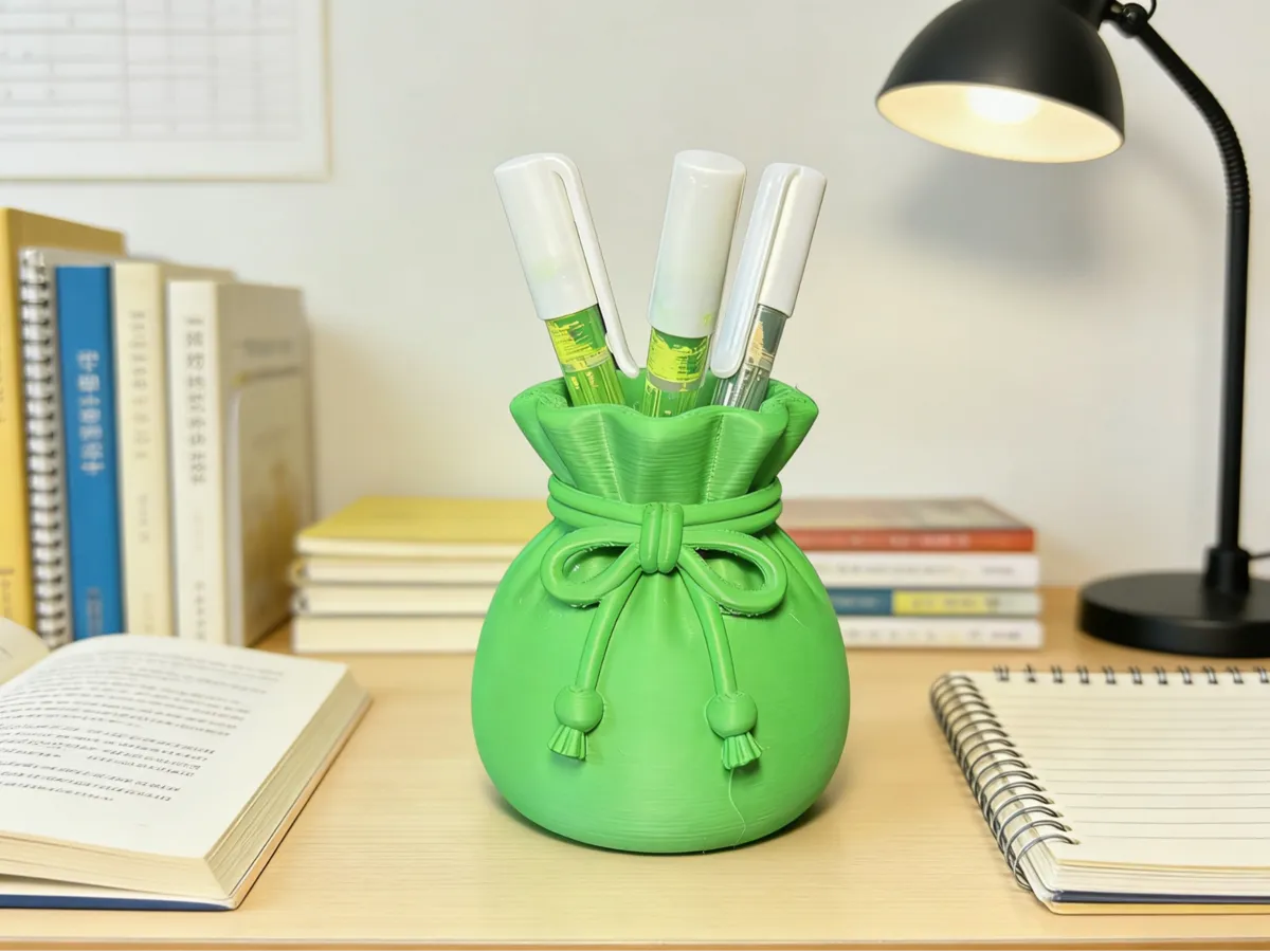Money Bag Pen Holder, Wealth-Gathering Pen Pot, Desktop Decor - Free 3D ...