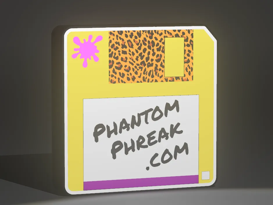 Hackers Movie (Phantom Phreak Floppy D) - lightbox - Free 3D Print ...