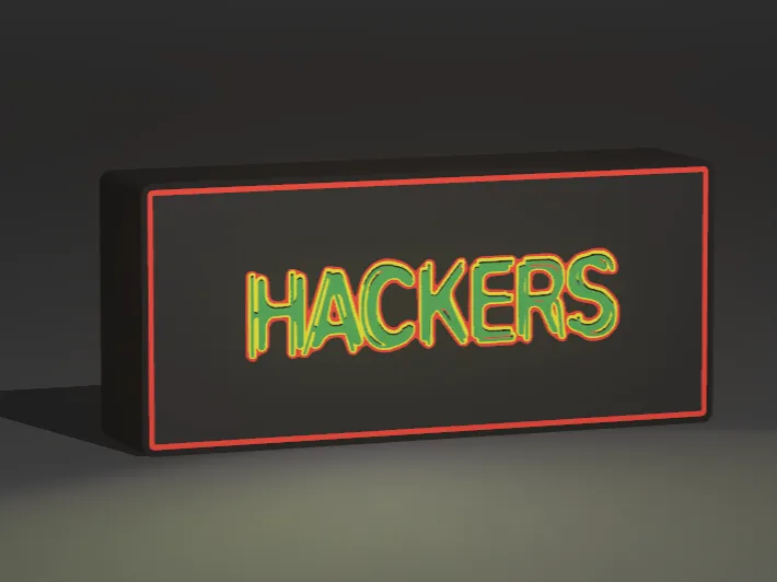 Hackers Logo Movie - Lightbox - Free 3D Print Model - MakerWorld