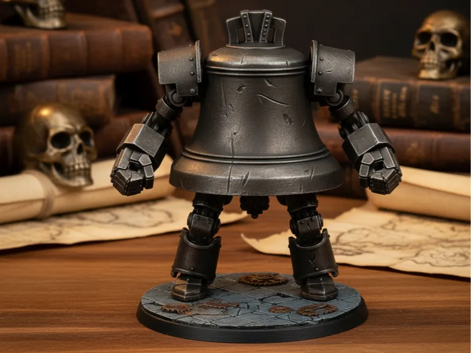 Iron Bell Automaton Miniature - Free 3D Print Model - MakerWorld