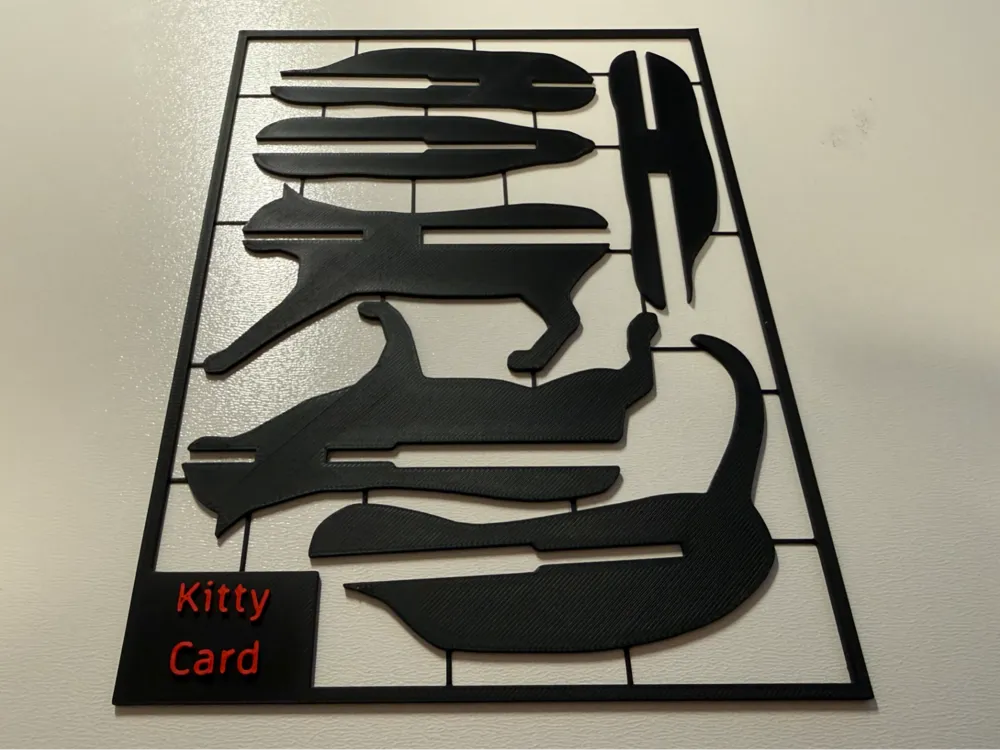 Kitty Card - Cat Kit Card - Free 3D Print Model - MakerWorld