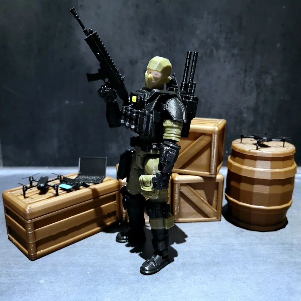 Dummy 13 Mercenary Team - The Recon - Free 3D Print Model - MakerWorld