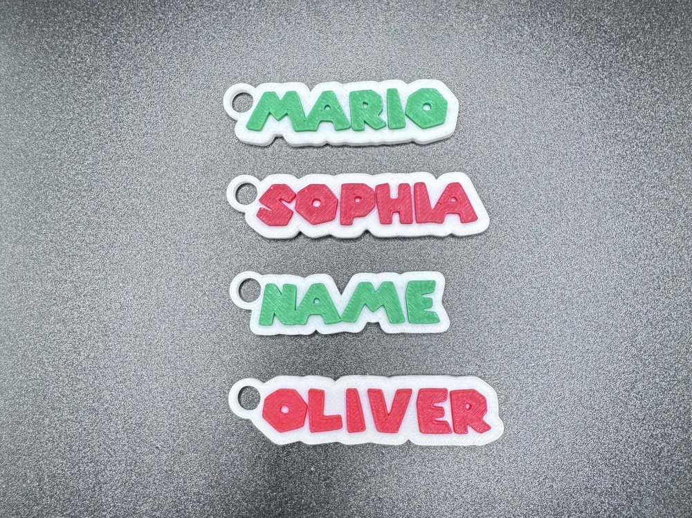 Super Mario Font Fully Custom Keychain Generator - Free 3D Print Model ...