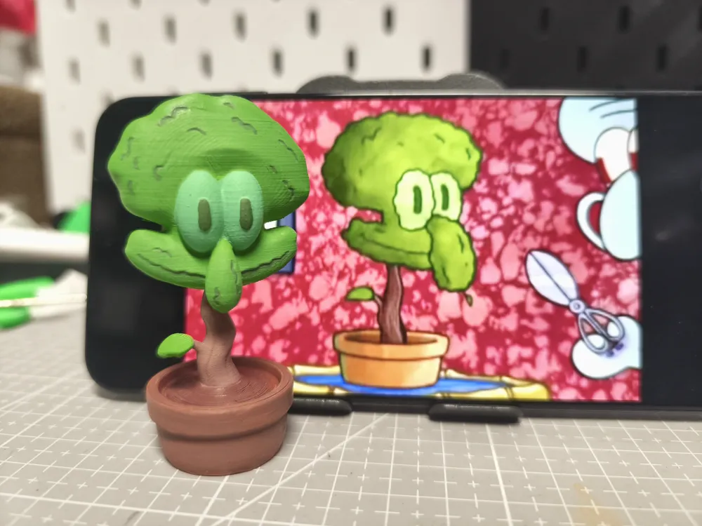 Spongebob Squidward's Potted Tree - Free 3D Print Model - MakerWorld