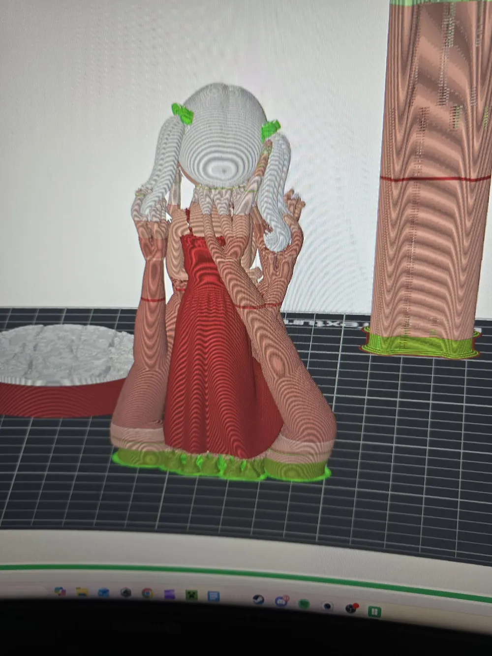 anime girl in red dress - Free 3D Print Model - MakerWorld