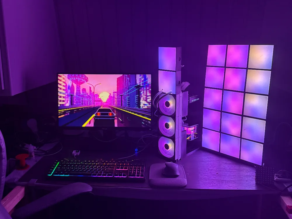 Gabinete de Computador LED em Grade de Cores - Modelo gratuito para ...