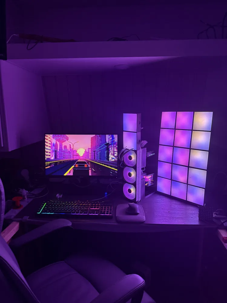 Gabinete de Computador LED em Grade de Cores - Modelo gratuito para ...