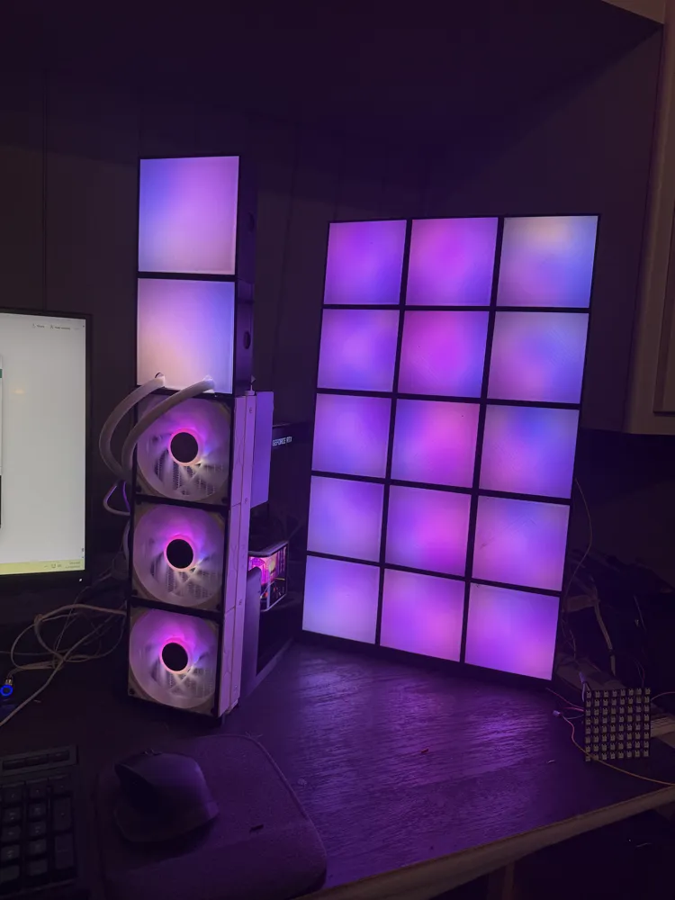 Color Grid LED Computer Case - Free 3D Print Model - MakerWorld